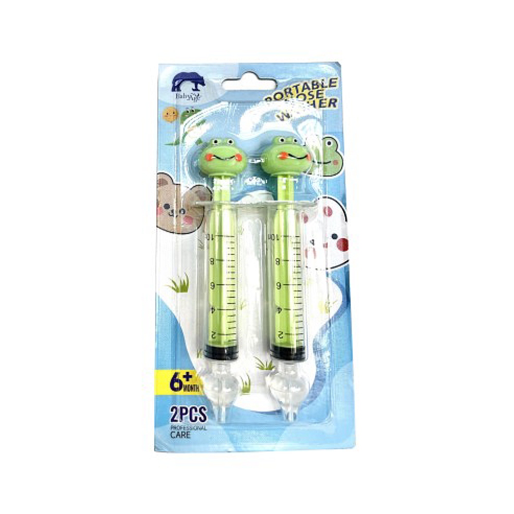 Šprica Žabica s patentiranim nastavkom za čišćenje dječjih nosića 2 komada